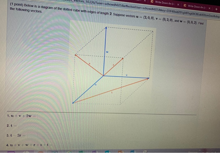 Solved 1 Threedspace 10 1 Problem 2 Previous Problem List