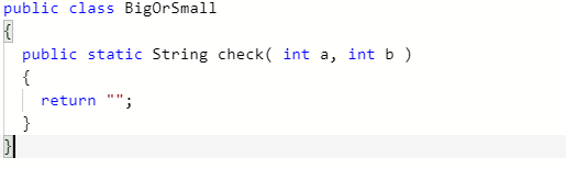 Solved public class BigorSmallRunner { public static void | Chegg.com