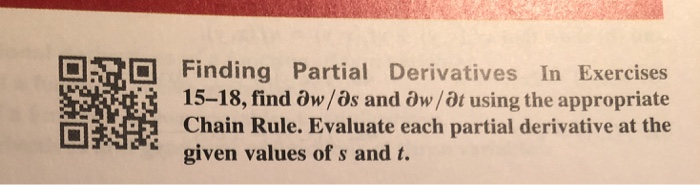 Solved Finding Partial Derivatives In Exercises 15-18,find | Chegg.com