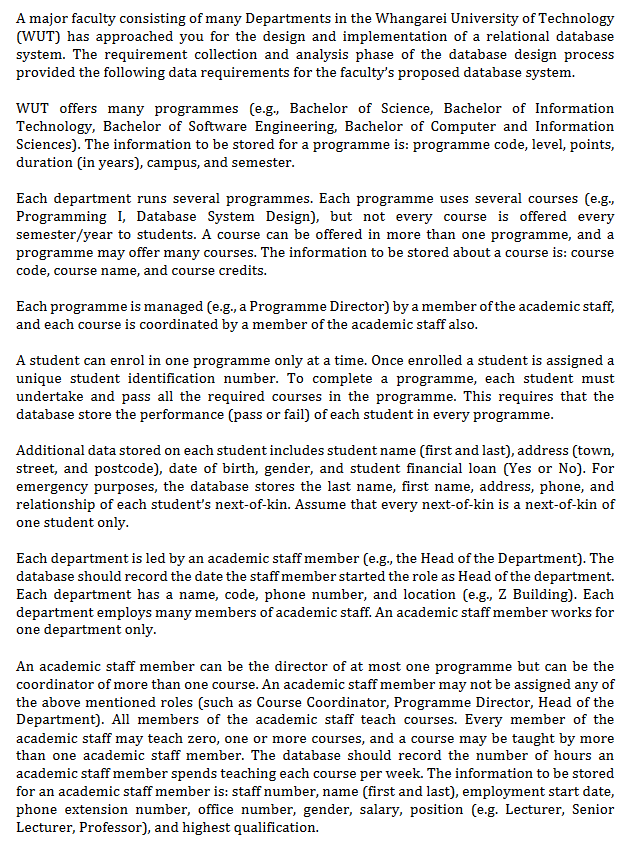 Solved A major faculty consisting of many Departments in the | Chegg.com