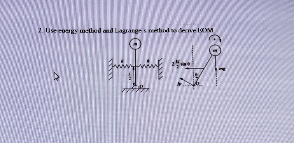 Solved 2. Use energy method and Lagrange's method to derive | Chegg.com Solved 2. Use energy method and Lagrange's method to derive | Chegg.com