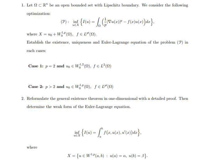 Solved 1. Let Ω⊂Rn be an open bounded set with Lipschitz | Chegg.com