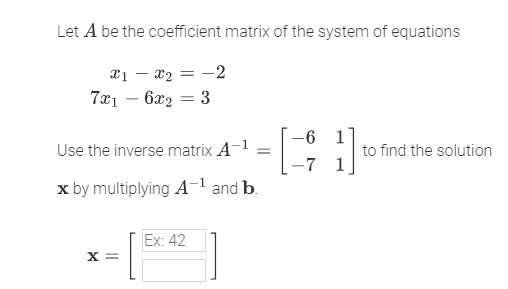 Solved Let A be the coefficient matrix of the system of | Chegg.com