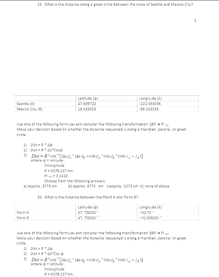 Solved 1. GIS-Give a definition of GIS. 2. What make spatial | Chegg.com