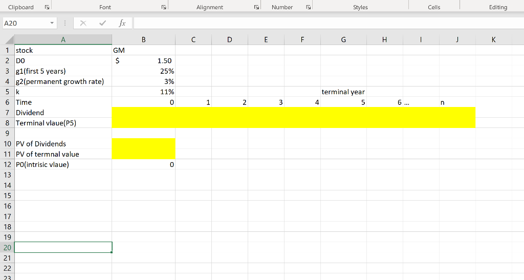 Solved Clipboard Font Alignment Number Styles Cells Editing | Chegg.com