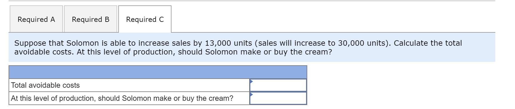 Solved Solomon Chemical Company makes a variety of cosmetic | Chegg.com