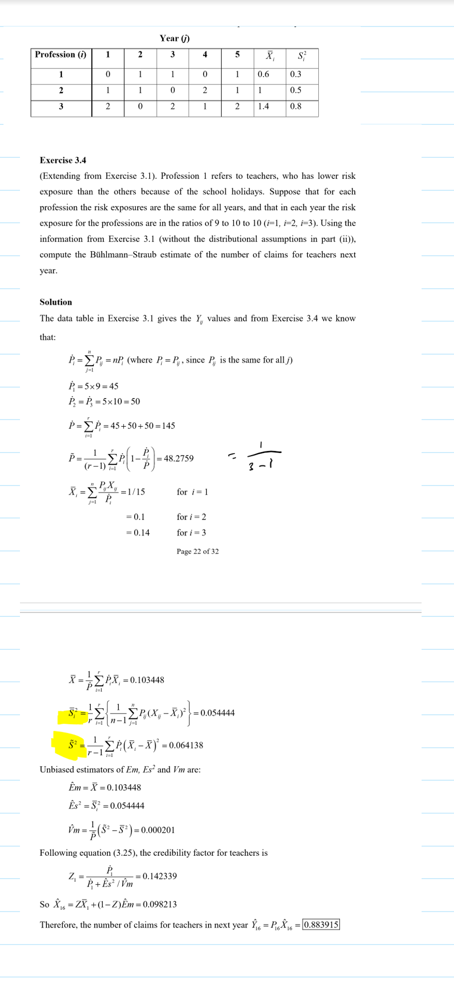 Show me how to calculate the highlighted section | Chegg.com