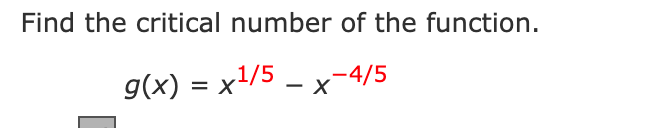 Solved Find the critical number of the | Chegg.com