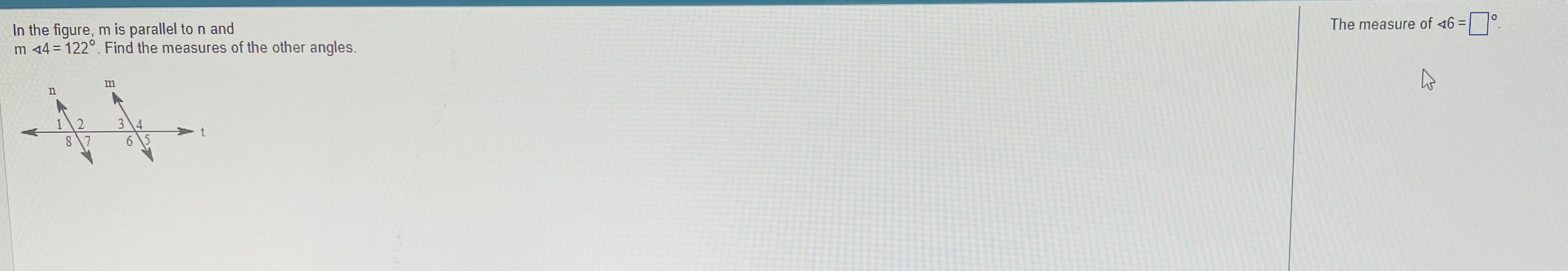 Solved In the figure, m is parallel to n and \( m \varangle | Chegg.com