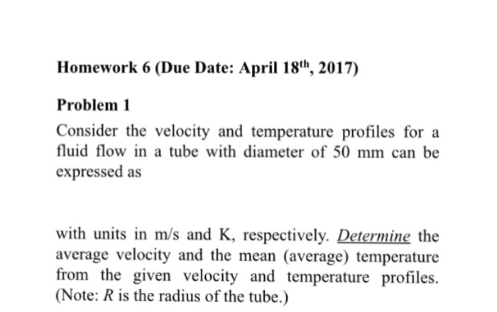 Consider the velocity and temperature profiles for a | Chegg.com