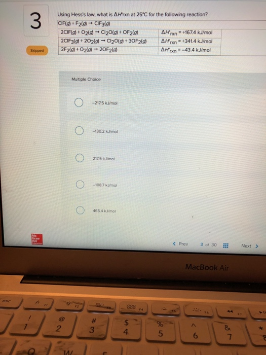 Solved Using Hess's law, what is 솨hrat 25C for the following | Chegg.com