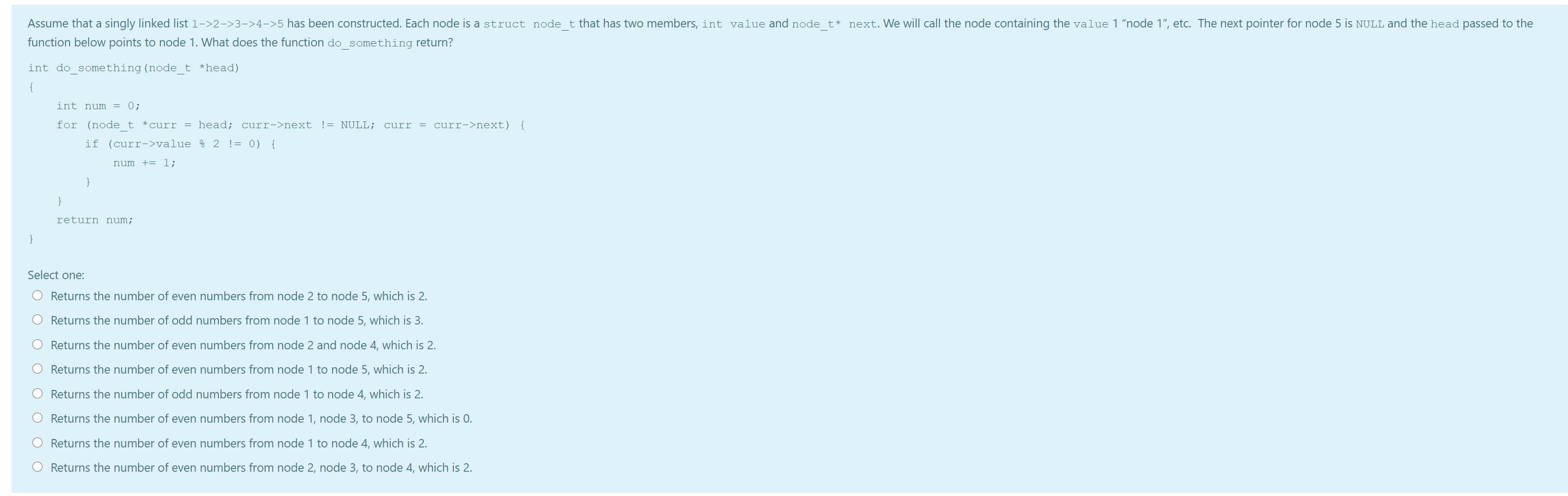 Solved Assume that a singly linked list 1->2->3->4->5 has | Chegg.com