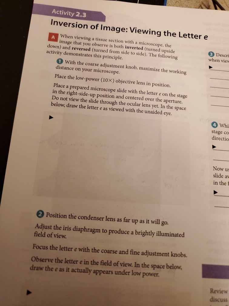 Activity 2.3 Inversion of Image: Viewing the Lettere | Chegg.com