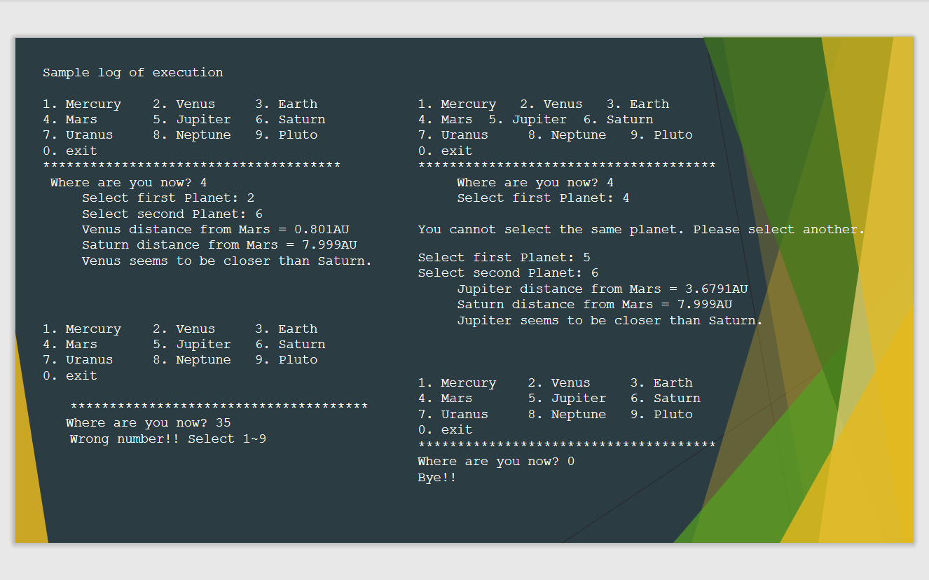 Solved Programming 2 Our solar system consists of an average | Chegg.com