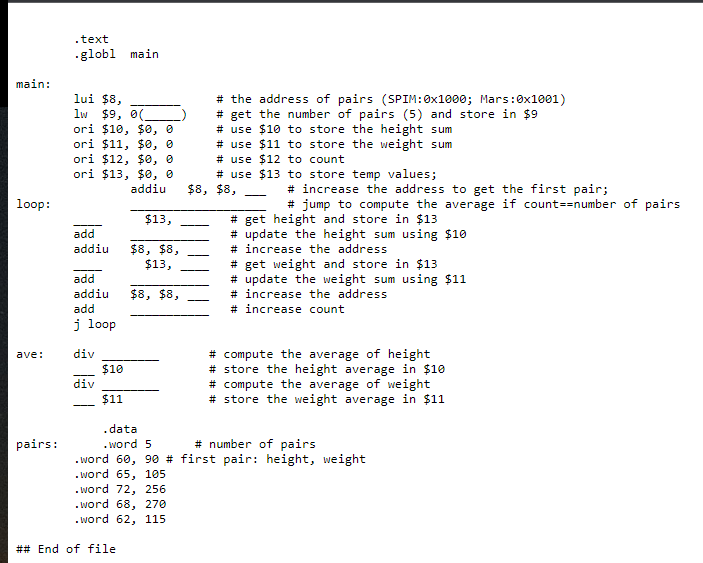 Solved 3. In this program data comes in pairs, say height | Chegg.com