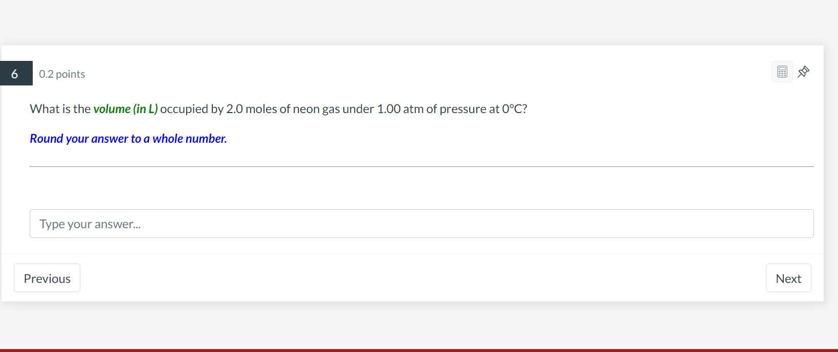 Solved What is the volume (in L) occupied by 2.0 moles of | Chegg.com