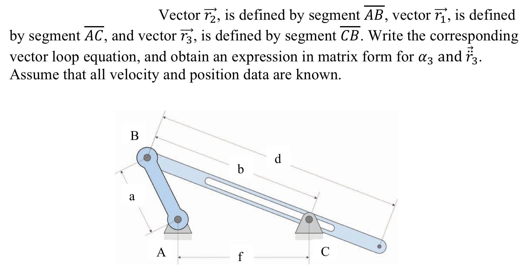 Solved Vector r2, is defined by segment AB, vector r1, is | Chegg.com