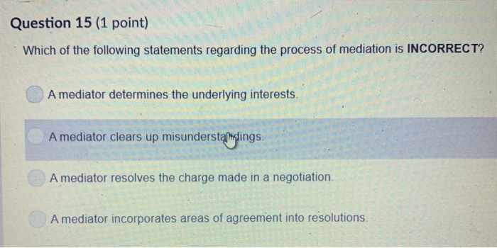 Solved Question 15 (1 point) Which of the following | Chegg.com
