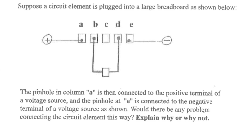 Solved Suppose a circuit element is plugged into a large | Chegg.com