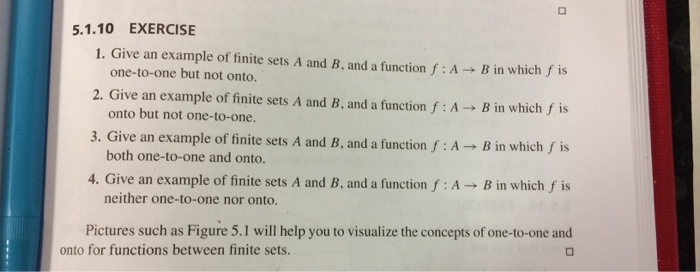 Solved Give an example of finite sets A and B. and a | Chegg.com
