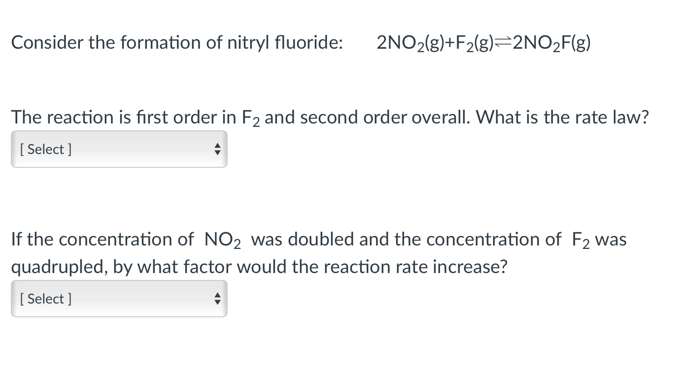 Solved Consider the formation of nitryl fluoride: | Chegg.com