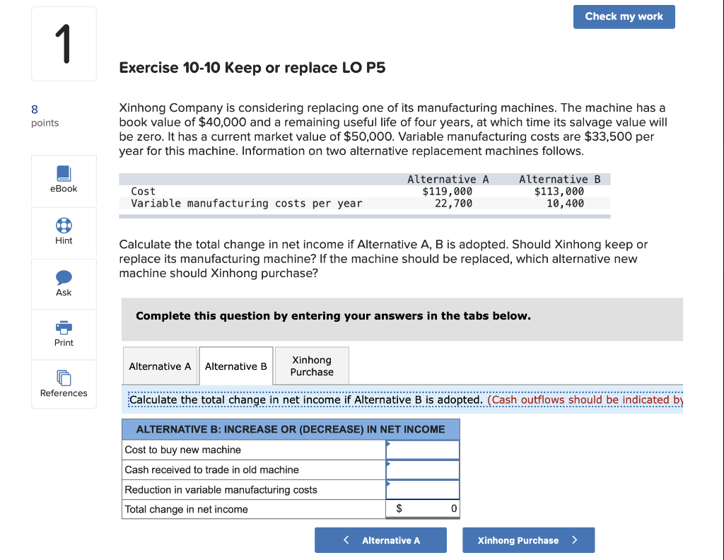 Solved Check My Work 1 Exercise 10 10 Keep Or Replace Lo P5 