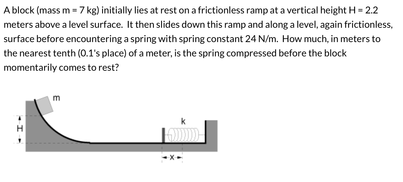 Solved An object (mass = 2.1 kg) is given an initial push at | Chegg.com