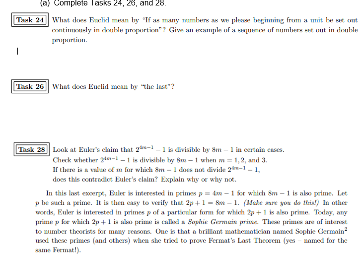 Solved 4 Mersenne and Sophie Germain primes Let us now | Chegg.com