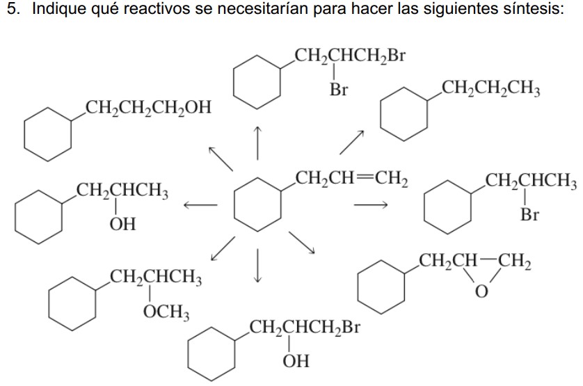 Solved Muéstrame cómo resolver: reacciones de alquenos y | Chegg.com