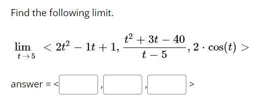 Solved Find the following limit. lim