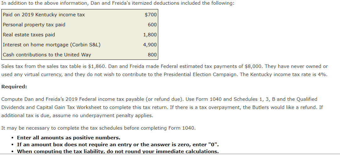 Solved Note: This problem is for the 2019 tax year. Daniel | Chegg.com