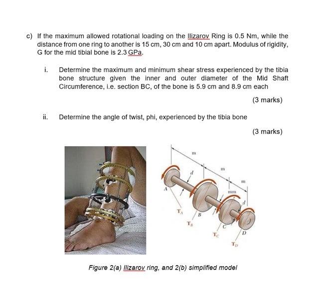 c) If the maximum allowed rotational loading on the | Chegg.com