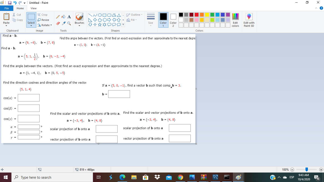 Solved > Untitled - Paint - File Home View A? Outline X Cut | Chegg.com