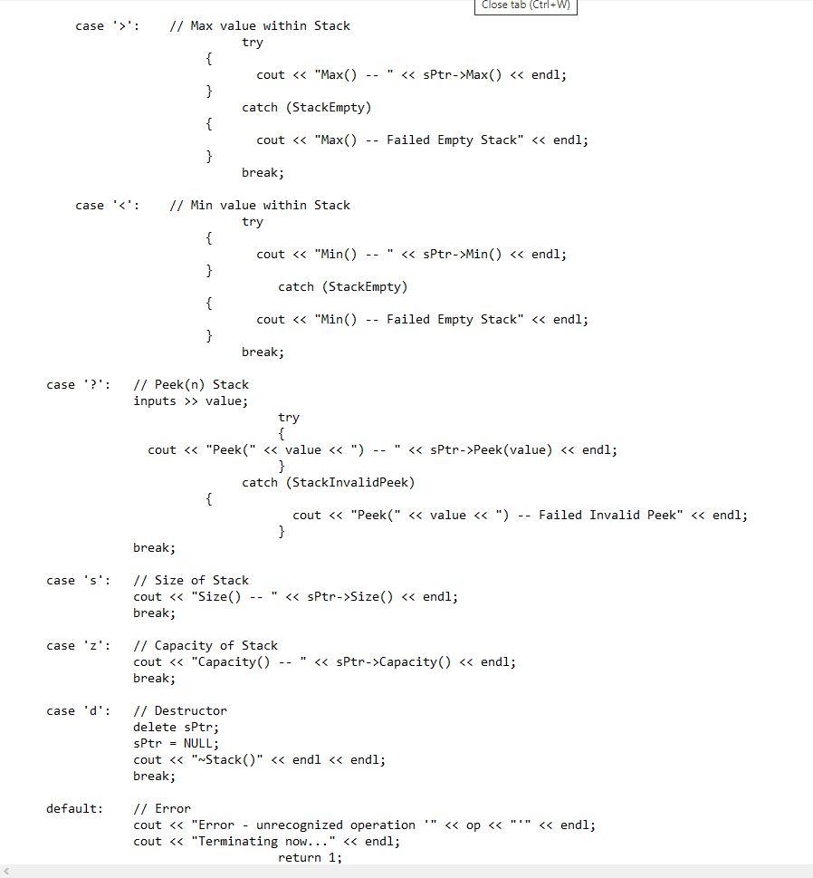 Solved I need help writing stack.cpp that will be part of | Chegg.com