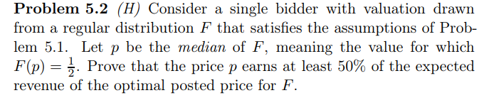 Solved from Twenty Lectures on Algorithmic Game Theory you | Chegg.com