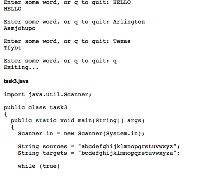 Solved Task 3 (10 pts.) The program task3.java given below | Chegg.com