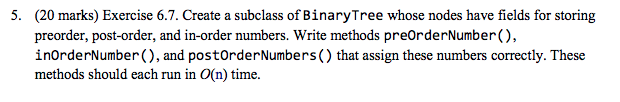 Solved 20 Marks Exercise 67 Create A Subclass Of 