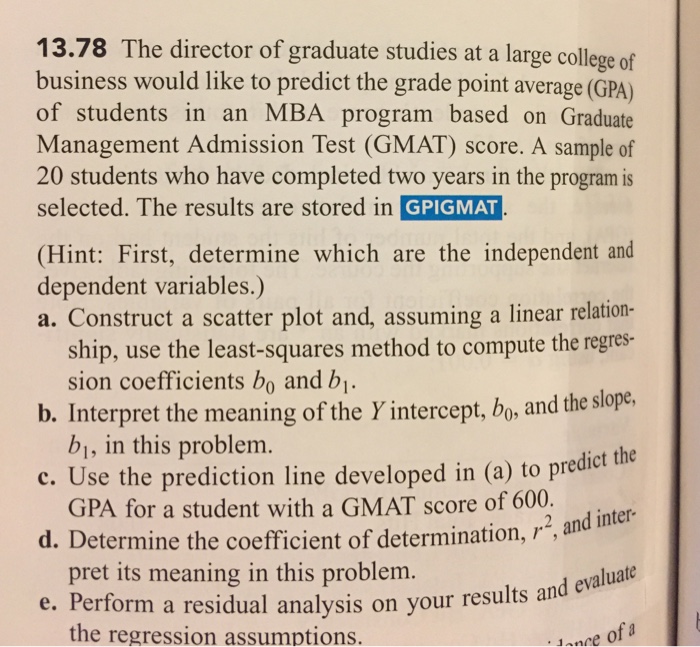 Solved 78 The director of graduate studies at a large | Chegg.com