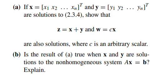 Solved Consider the m × n homogeneous system of linear | Chegg.com