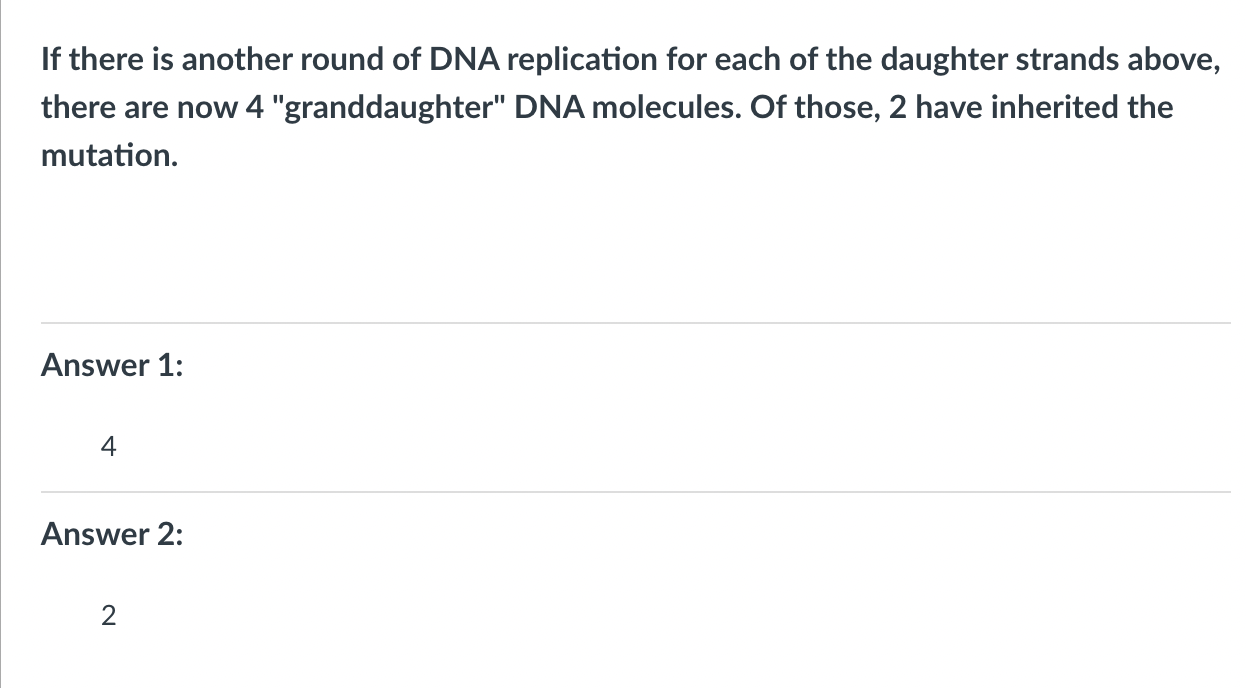 Solved A mutation happened during DNA replication and it was | Chegg.com