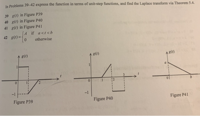Solved In Problems 39-42 express the function in terms of | Chegg.com