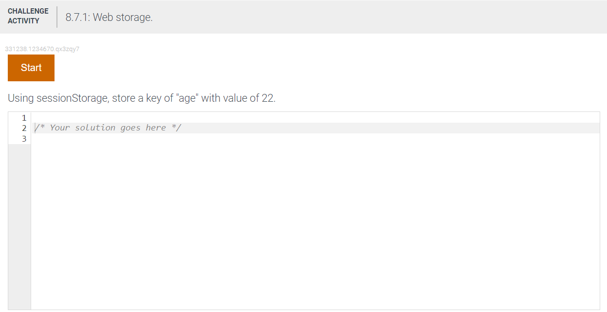 Solved Using sessionStorage, store a key of Solved Using sessionStorage, store a key of