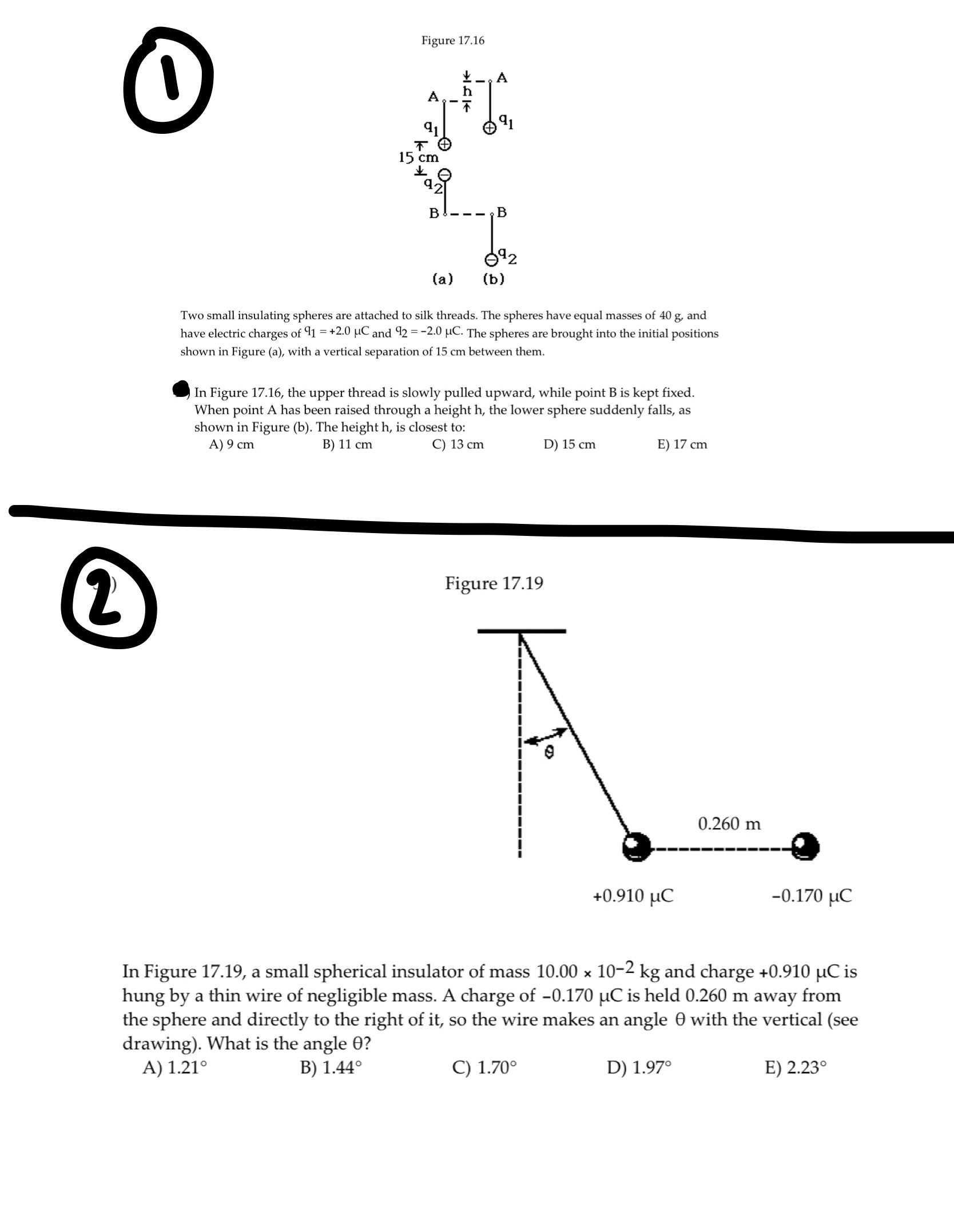 Solved Two small insulating spheres are attached to silk | Chegg.com