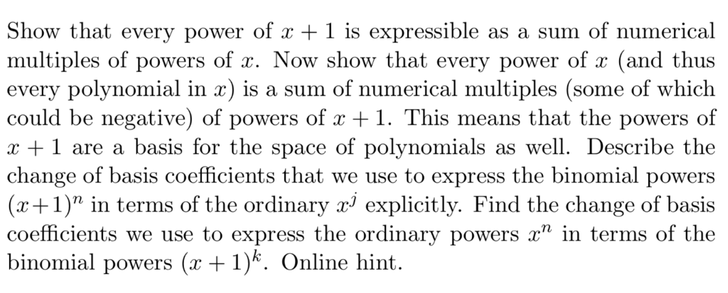 Solved Show that every power of r + 1 is expressible as a | Chegg.com
