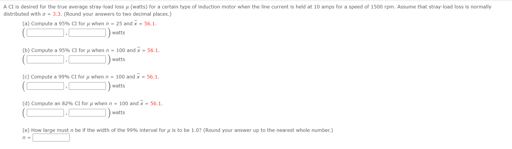Solved distributed with σ=3.3. (Round your answers to two | Chegg.com