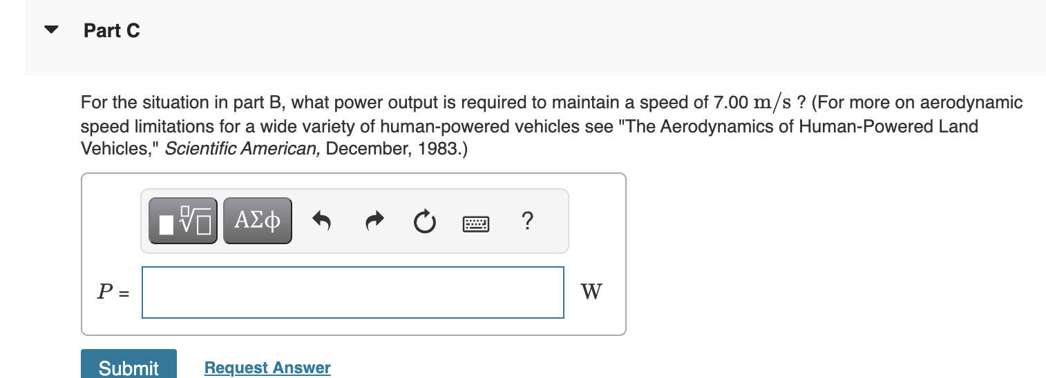 Solved For a touring bicyclist the drag coefficient C (where | Chegg.com