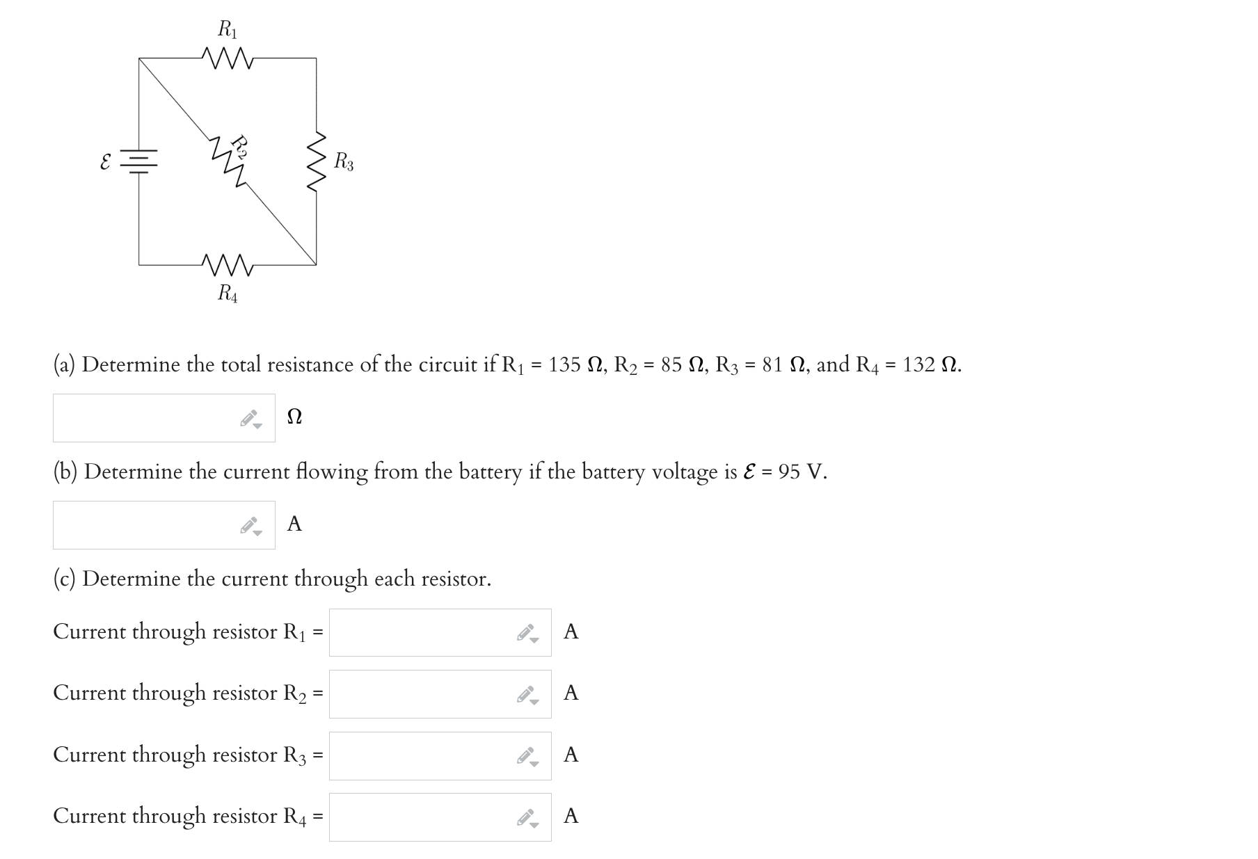 Solved (a) Determine the total resistance of the circuit if | Chegg.com