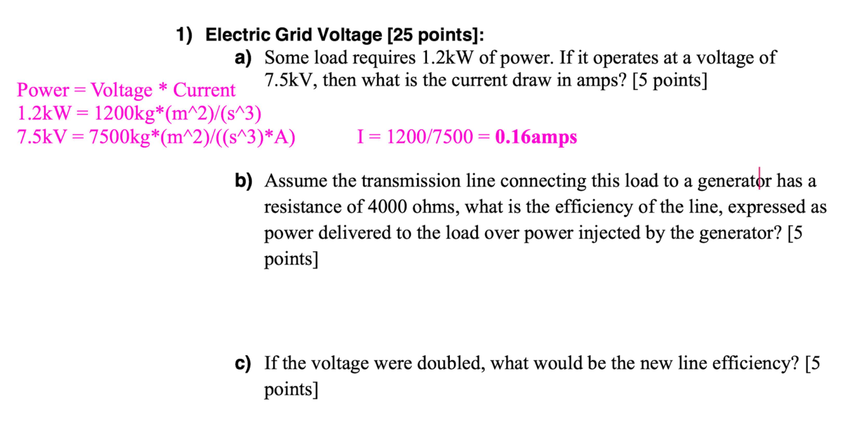 Solved Electric Grid Voltage [25 ﻿points]:a) ﻿Some load | Chegg.com