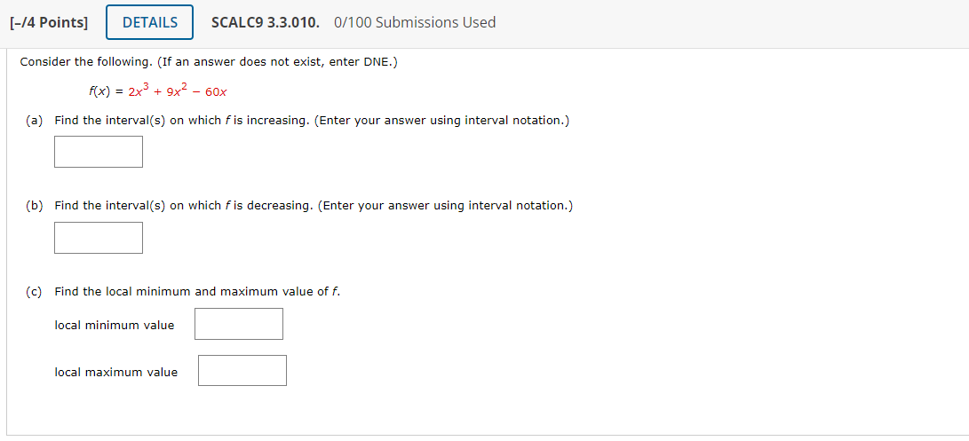 Solved [-14 Points] DETAILS SCALC9 3.3.010.0/100 Submissions | Chegg.com