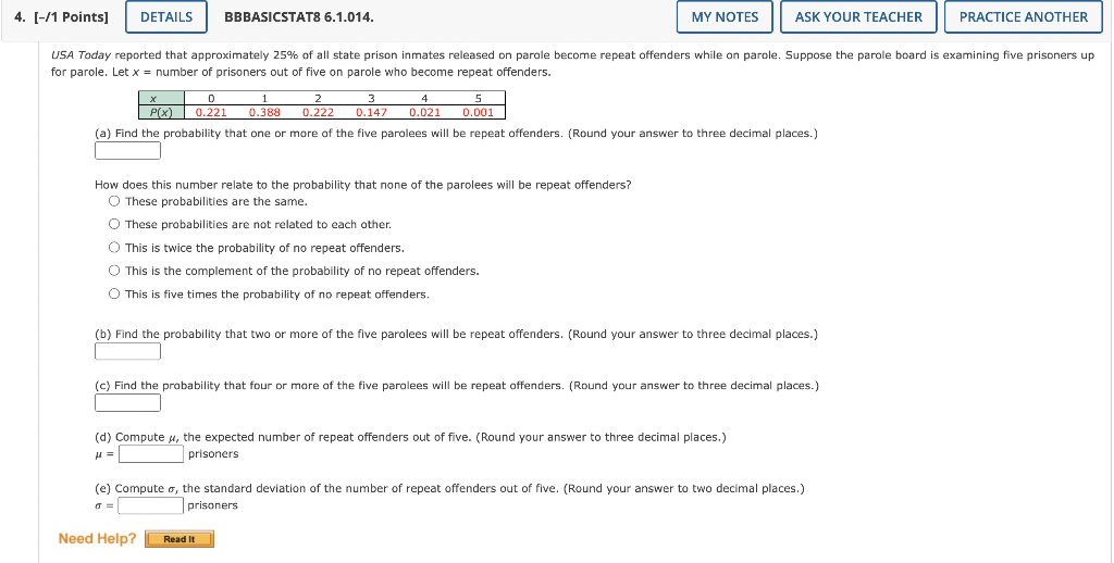 Solved 4. (-/1 Points] DETAILS BBBASICSTAT8 6.1.014. MY | Chegg.com